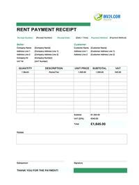 191 Free Receipt Templates for Ireland - Excel, Word, PDF, Google Docs ...