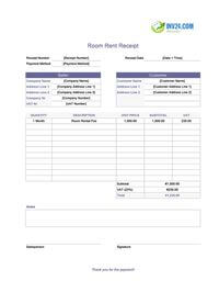 191 Free Receipt Templates for Ireland - Excel, Word, PDF, Google Docs ...