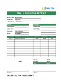 191 Free Receipt Templates for Ireland - Excel, Word, PDF, Google Docs ...