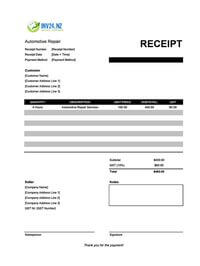 173 Free Receipt Templates for New Zealand - Excel, Word, PDF, Google ...