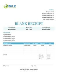 173 Free Receipt Templates for New Zealand - Excel, Word, PDF, Google ...