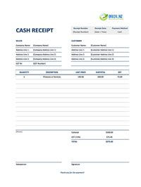 173 Free Receipt Templates for New Zealand - Excel, Word, PDF, Google ...