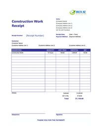 173 Free Receipt Templates for New Zealand - Excel, Word, PDF, Google ...