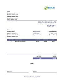 173 Free Receipt Templates for New Zealand - Excel, Word, PDF, Google ...