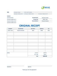 173 Free Receipt Templates for New Zealand - Excel, Word, PDF, Google ...