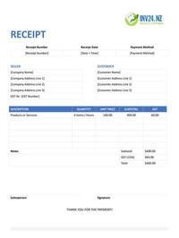 173 Free Receipt Templates for New Zealand - Excel, Word, PDF, Google ...