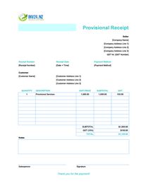 173 Free Receipt Templates for New Zealand - Excel, Word, PDF, Google ...