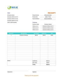 173 Free Receipt Templates for New Zealand - Excel, Word, PDF, Google ...