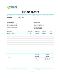 173 Free Receipt Templates for New Zealand - Excel, Word, PDF, Google ...