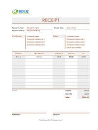 173 Free Receipt Templates for New Zealand - Excel, Word, PDF, Google ...