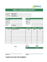 173 Free Receipt Templates for New Zealand - Excel, Word, PDF, Google ...