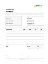 173 Free Receipt Templates for New Zealand - Excel, Word, PDF, Google ...