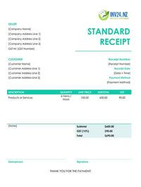 173 Free Receipt Templates for New Zealand - Excel, Word, PDF, Google ...