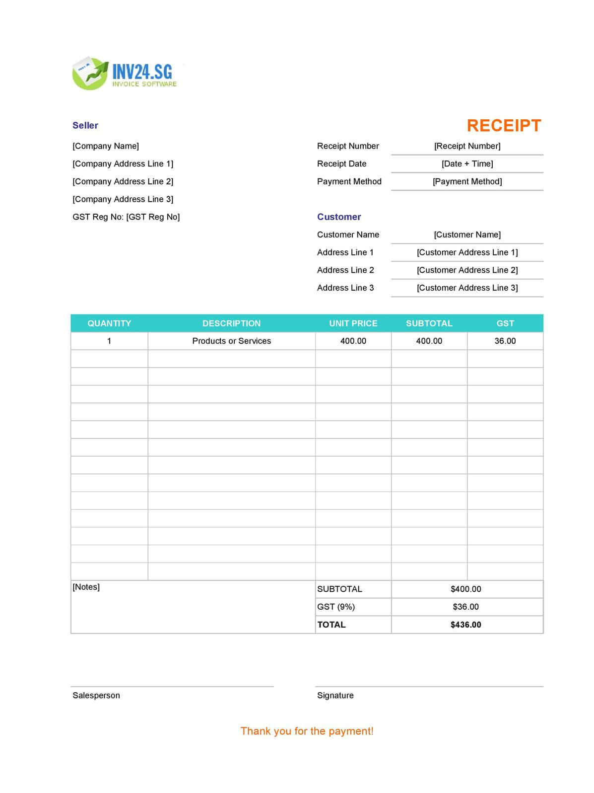 Free Receipt Maker for Singapore: Generate Receipts Online (PDF)