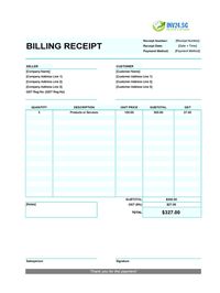 194 Free Receipt Templates for Singapore - Excel, Word, PDF, Google ...