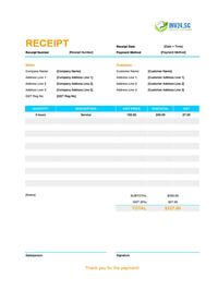 194 Free Receipt Templates for Singapore - Excel, Word, PDF, Google ...
