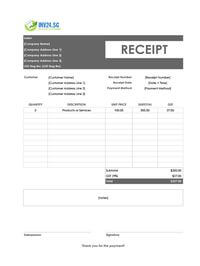 194 Free Receipt Templates for Singapore - Excel, Word, PDF, Google ...