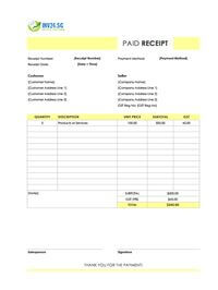 194 Free Receipt Templates for Singapore - Excel, Word, PDF, Google ...