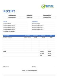 194 Free Receipt Templates for Singapore - Excel, Word, PDF, Google ...