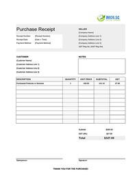 194 Free Receipt Templates for Singapore - Excel, Word, PDF, Google ...