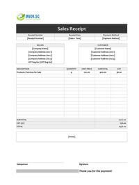 194 Free Receipt Templates for Singapore - Excel, Word, PDF, Google ...
