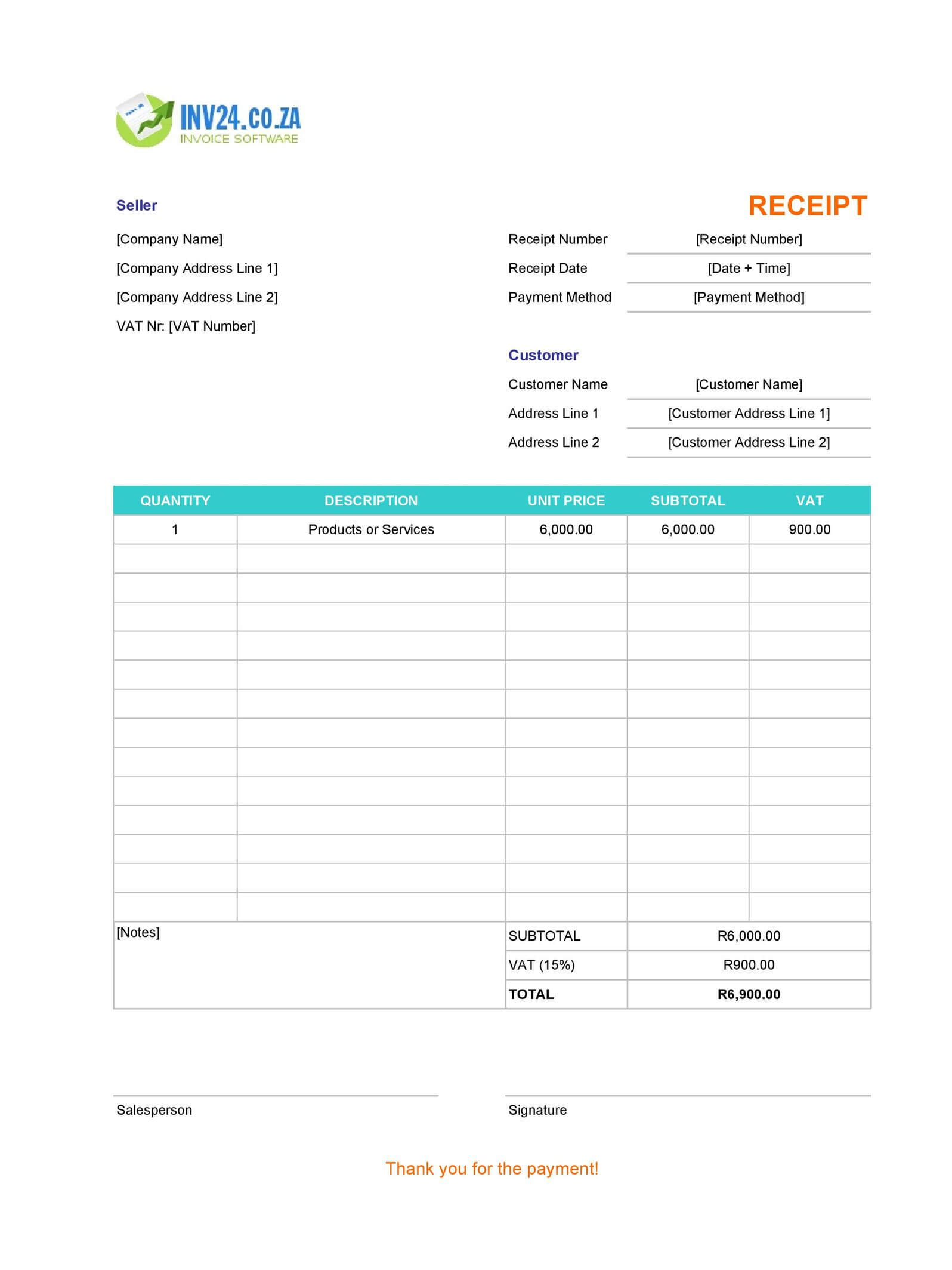Free Receipt Maker for South Africa: Generate Receipts Online (PDF)