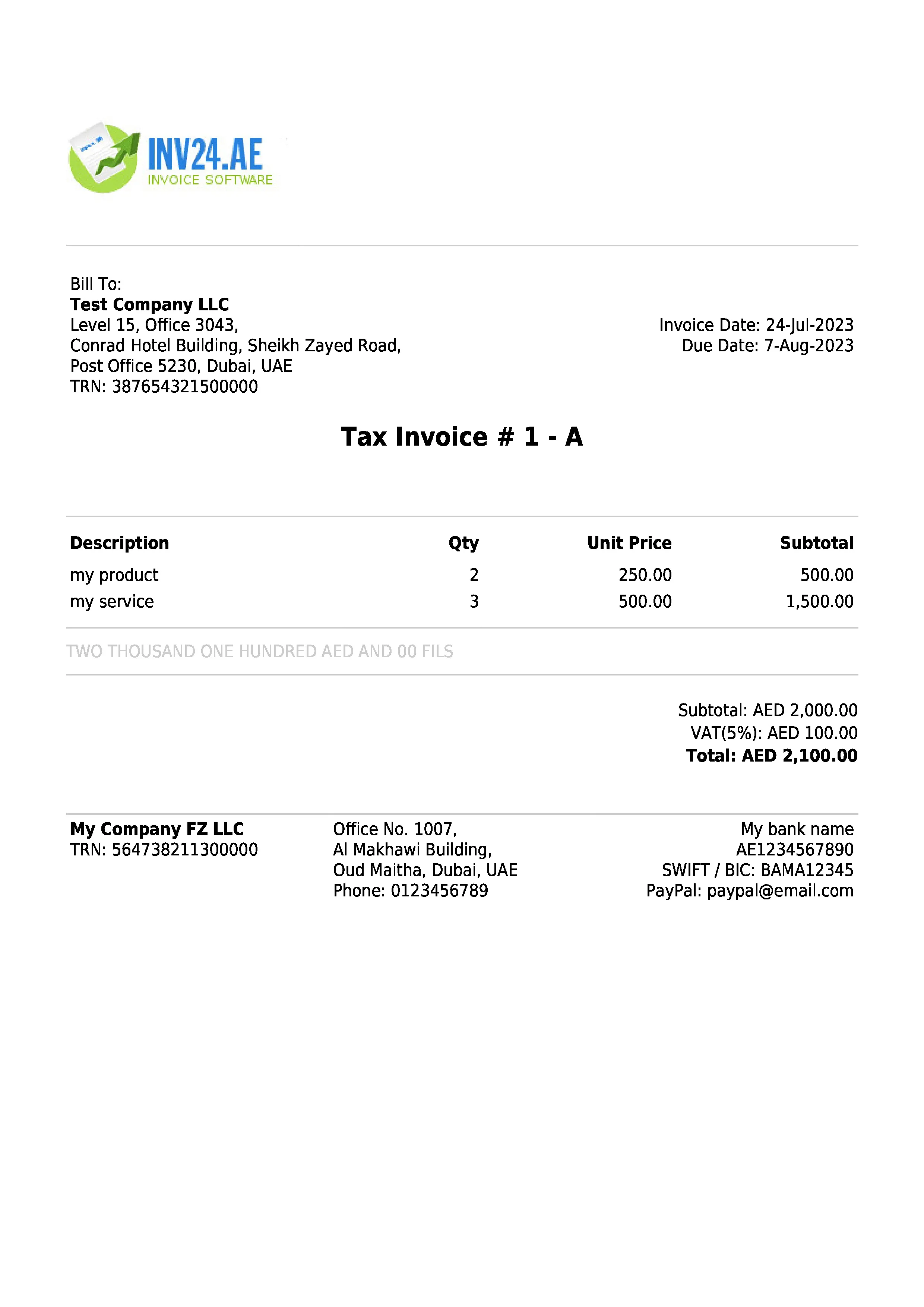 Recurring invoice in UAE - Definition, Sample and Creation