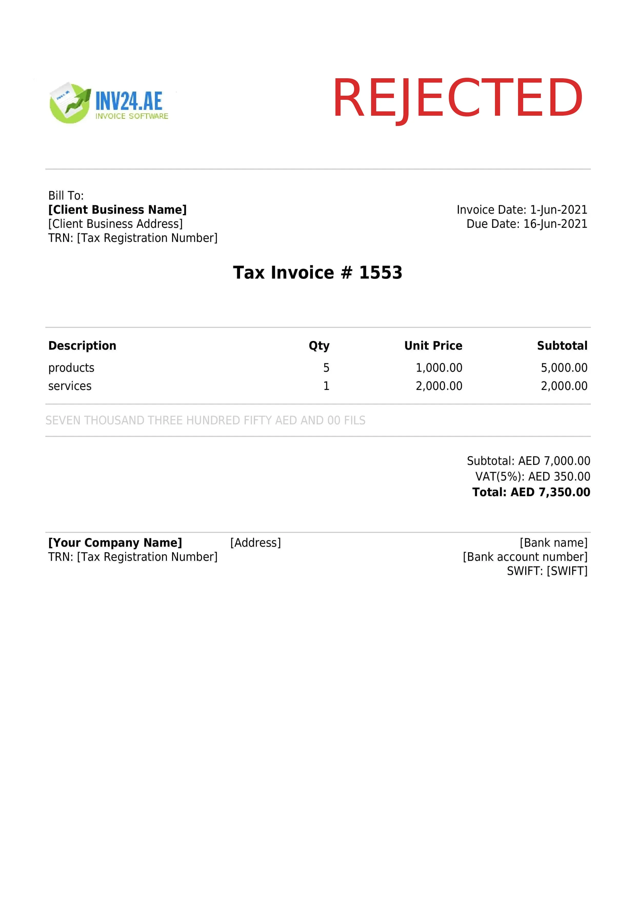 Invoice Rejection in UAE: How to Reject an Invoice + Email Template