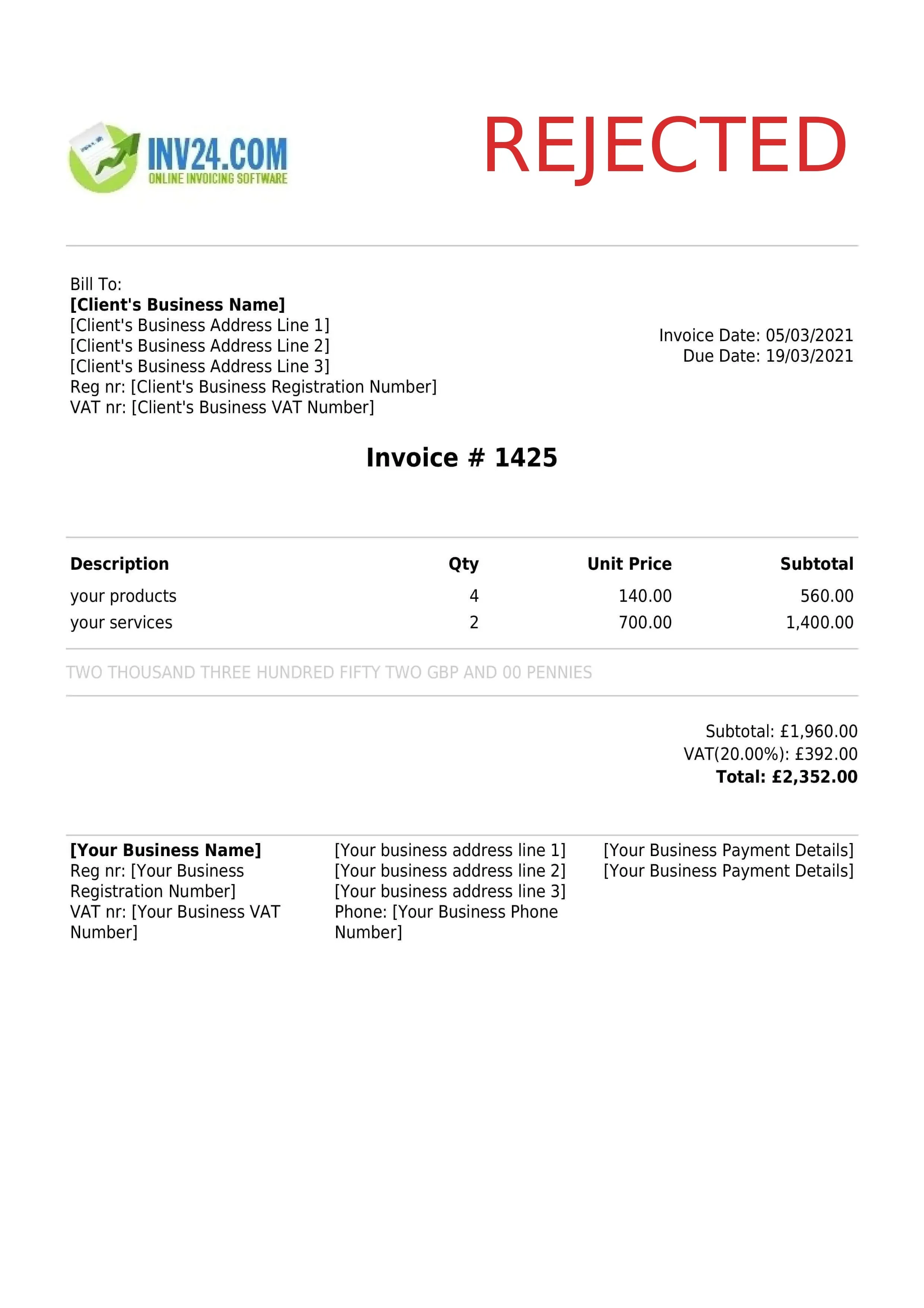 Invoice Rejection in UK: How to Reject an Invoice + Email Template