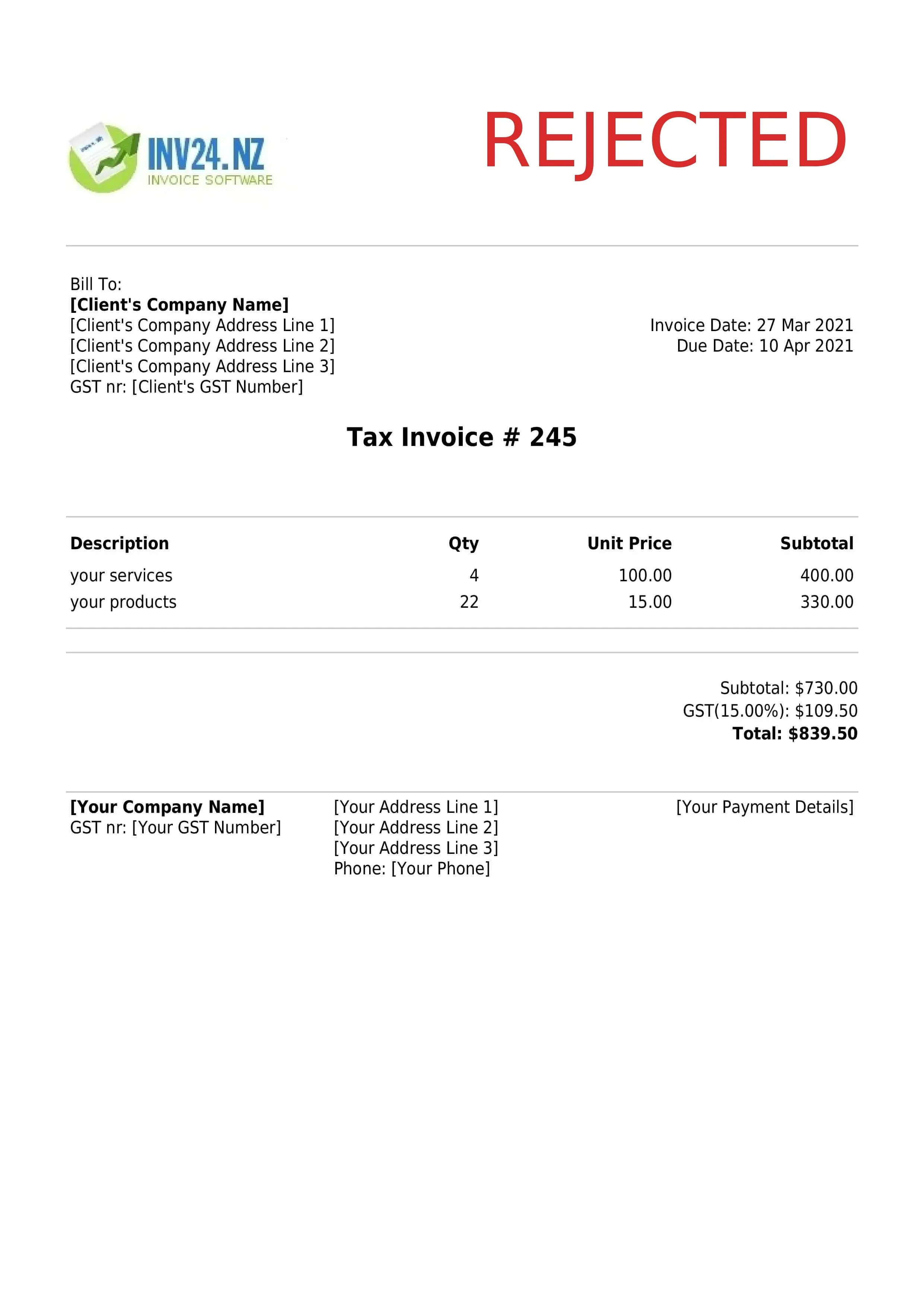 Invoice Rejection in New Zealand: How to Reject an Invoice + Email Template