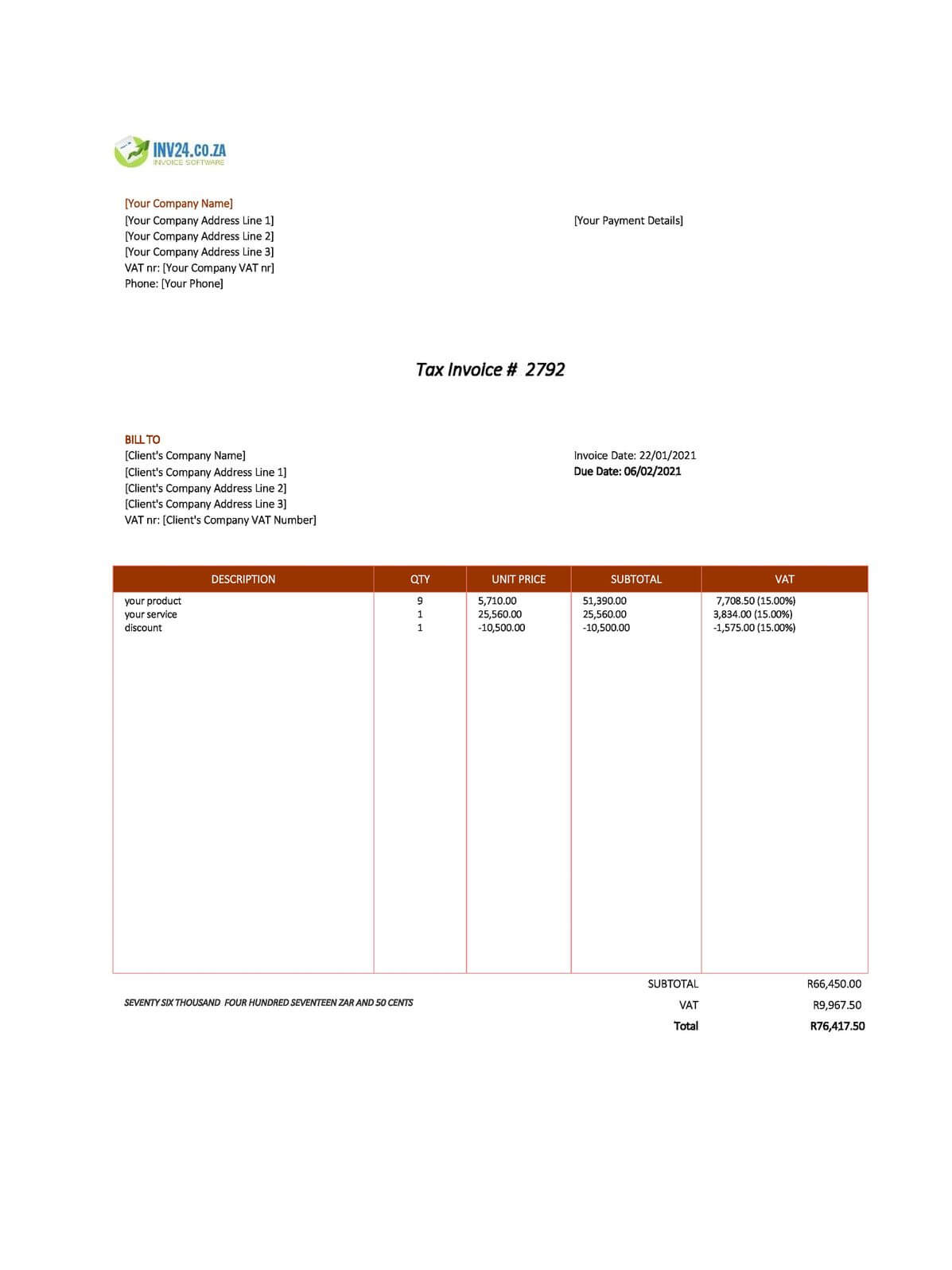 Invoice Example South Africa Excel invoice-example-south-africa-excel