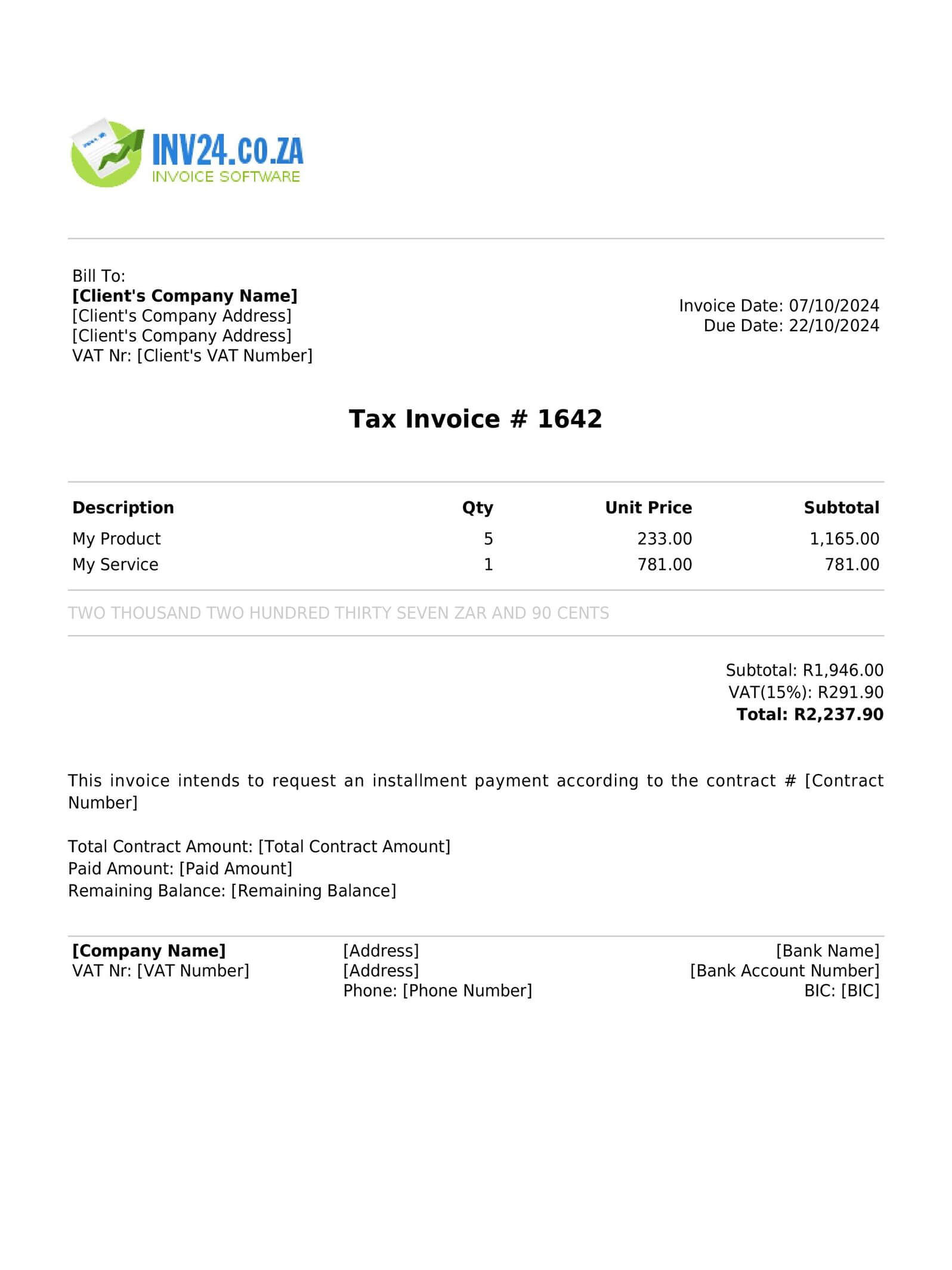 Balance Payment Invoice in South Africa: Meaning, Sample & Email Template