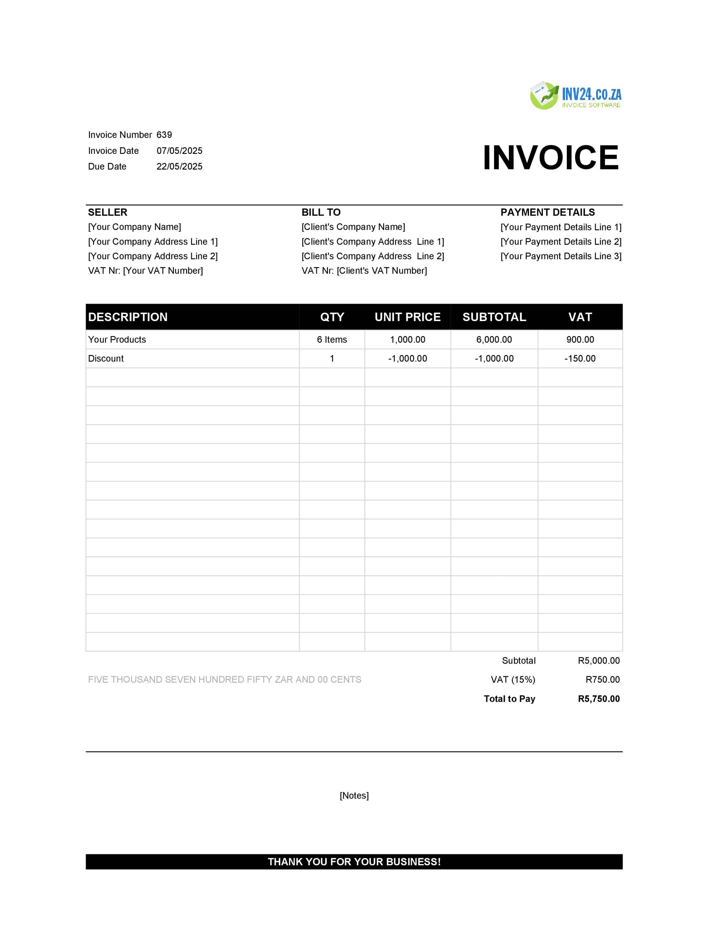 Product Invoices in South Africa: Definition, Examples & Accounting