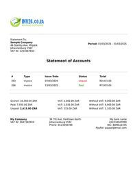 3 Free Statement of Accounts Templates for South Africa - Word, Excel ...